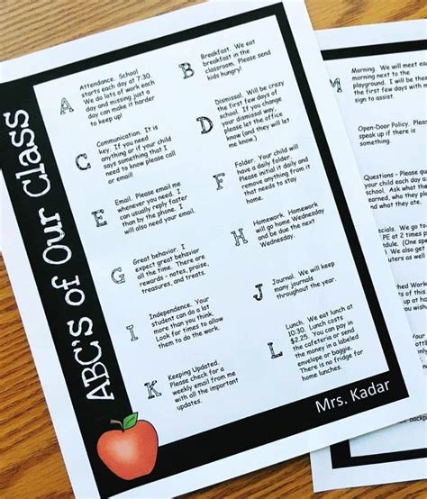 Abc S Of Your Class Freebie Artofit