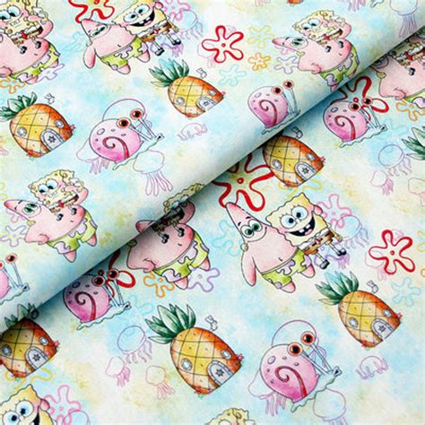 Spongebob Squarepants Fabric Spongebob Patrick Fabric Cartoon Fabric