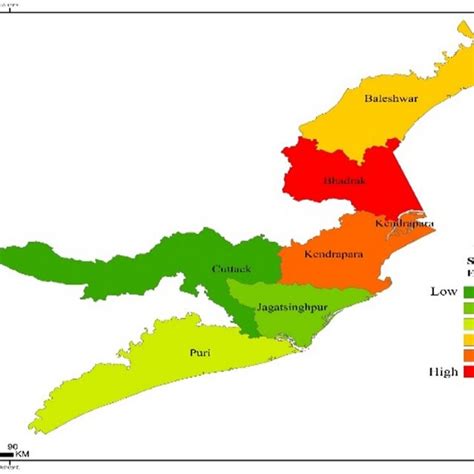 Map Of Economic Domain Vulnerability Index Table 2 Source Computed