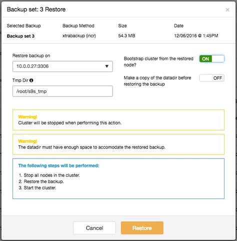 Whats New In Clustercontrol 14 Backup Management Severalnines