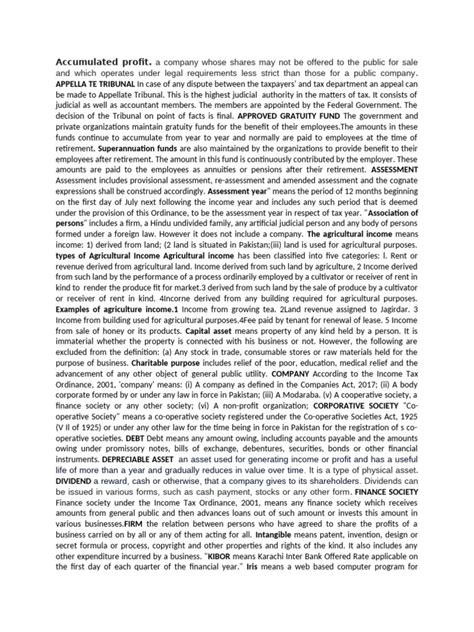 Income Tax Notes Pdf