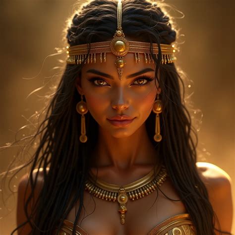 Hyper Realistic Digital Portrait Of The Mesopotamian Goddess Inanna