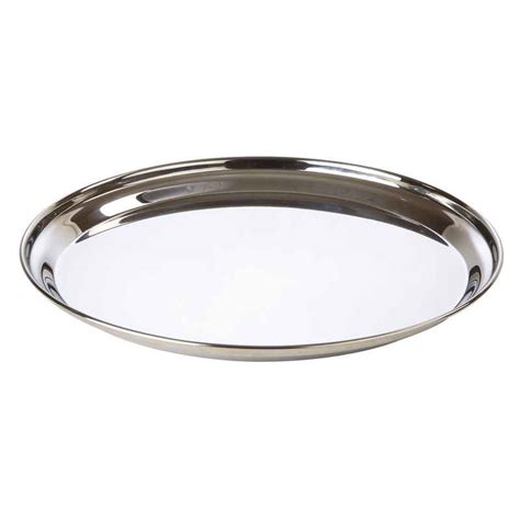 Stainless Steel Round Flat Tray Esl
