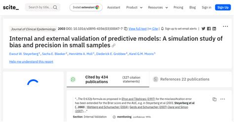 internal and external validation of predictive models a simulation