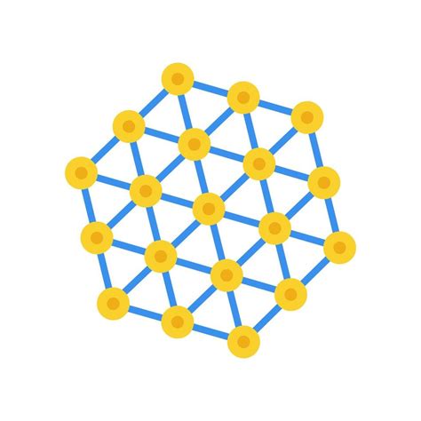 Atom Grid Vector Icon Abstract Technology Connection Structure Science