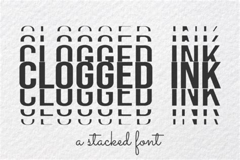 Clogged Ink Font Digital Font Download