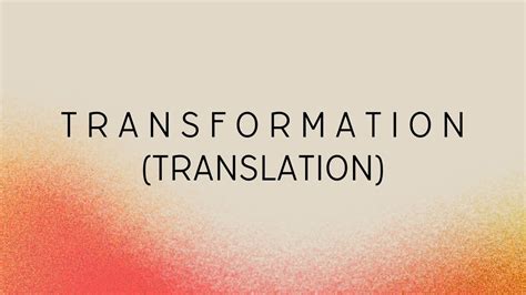 Translation Transformation Part 1 8 Olevels 4024 Igcse 0580 Youtube