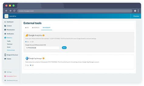 Google Analytics App Extension