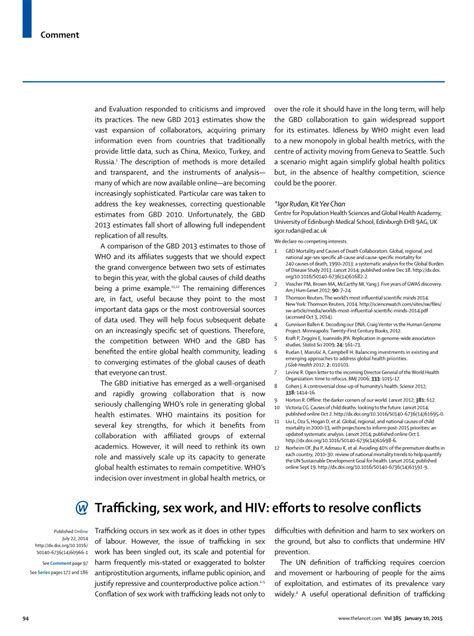 Pdf Trafficking Sex Work And Hiv Efforts To Resolve Conflicts