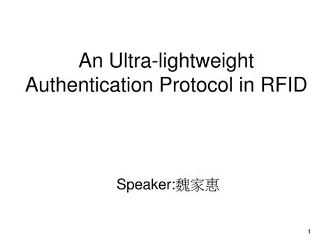 Ppt An Ultra Lightweight Authentication Protocol In Rfid Powerpoint