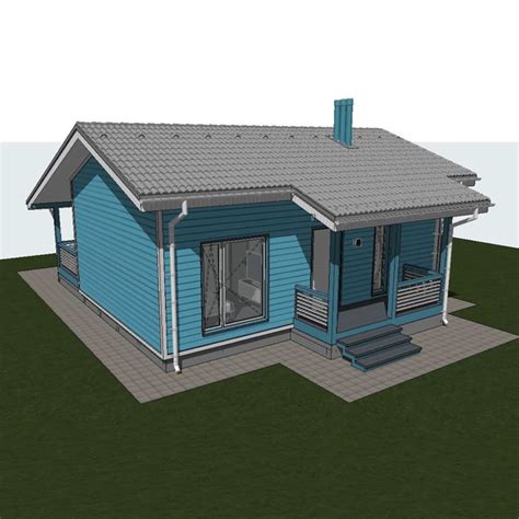 Готовый архитектурный проект одноэтажного каркасного дома КД Mini 6x9 купить с доставкой по