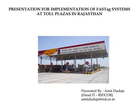 Fastag Process Flow For Pwd And Installation Pptx