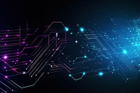 Premium Ai Image Ai Generated Illustration Blue Network Of Connected Dots