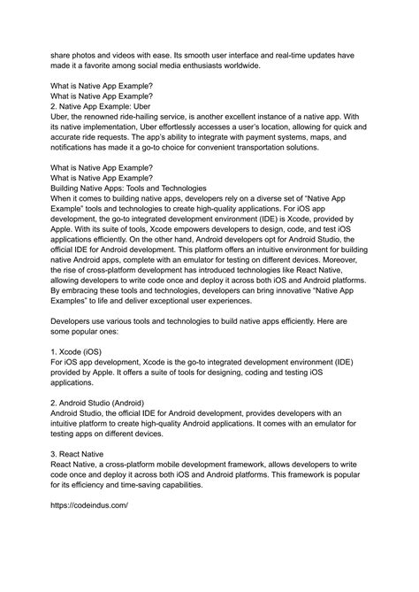 What Is Native App Example Pdf