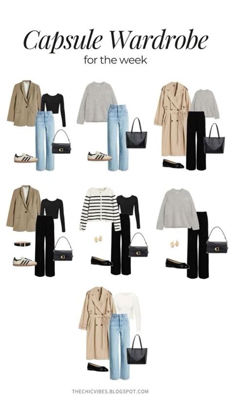 2024 Winter Capsule Wardrobe Capsule Wardrobe Outfits For The Week