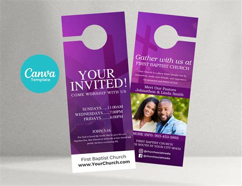 Church Door Hanger Template Etsy