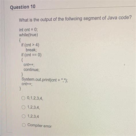 solved question 10 what is the output of the follwoing