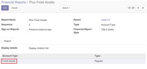 Financial Report Configuration In Odoo Accounting