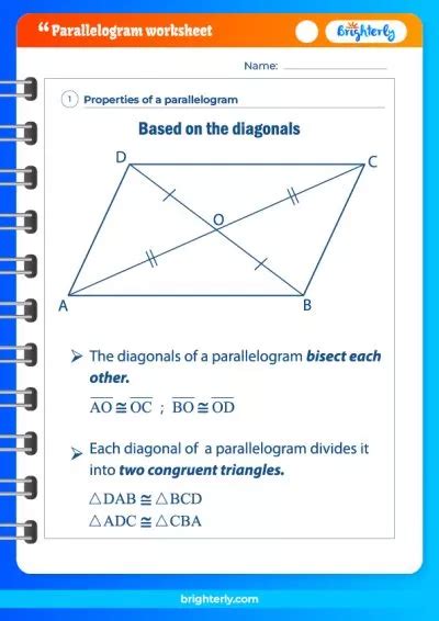 Free Printable Parallelogram Worksheets Pdfs