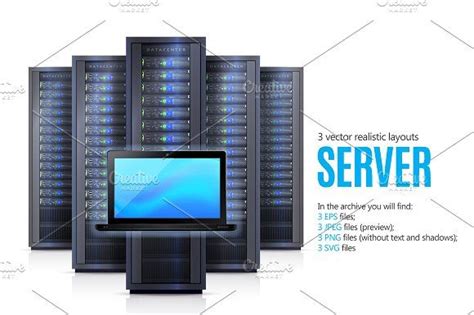 Computer Server Realistic Set