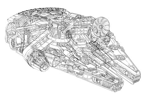Ausmalbilder Star Wars Falcon Enjoy Coloring The Millennium Falcon