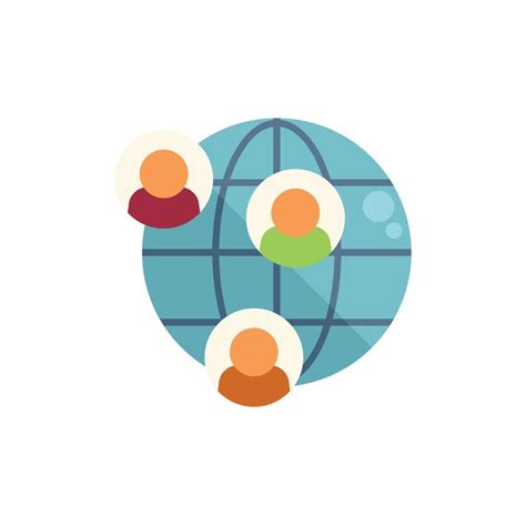 Global Client Icon Flat Vector Crm Data 17328803 Vector Art At Vecteezy