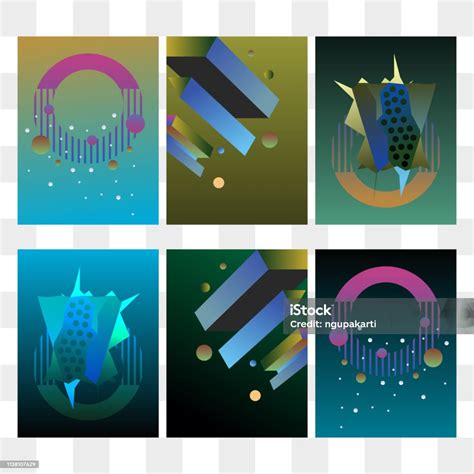 활기찬 그라데이션 배경 벡터와 커버 디자인 서식 파일의 집합입니다 소식통 미래 현대 디자인입니다 현수막 배너 전단지 프레젠테이션