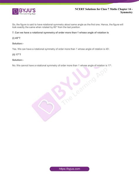 Ncert Solutions For Class 7 Maths Chapter 14 Symmetry