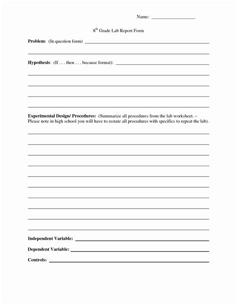 Scientific Lab Report Template Inspirational 18 Best Of Printable Lab