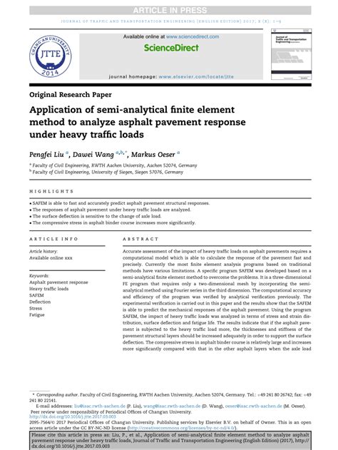 Pdf Application Of Semi Analytical Finite Element Method To Analyze