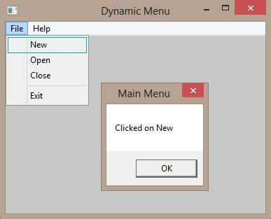 How Can Load Menu Dynamically