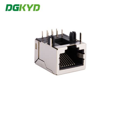 Krj 5622s10p8cnl Single Port Rj45 Ethernet Socket Without Light Strip Shielded Crystal Head