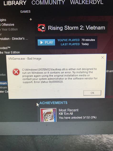help every time i launch the game i get this error i already tried to