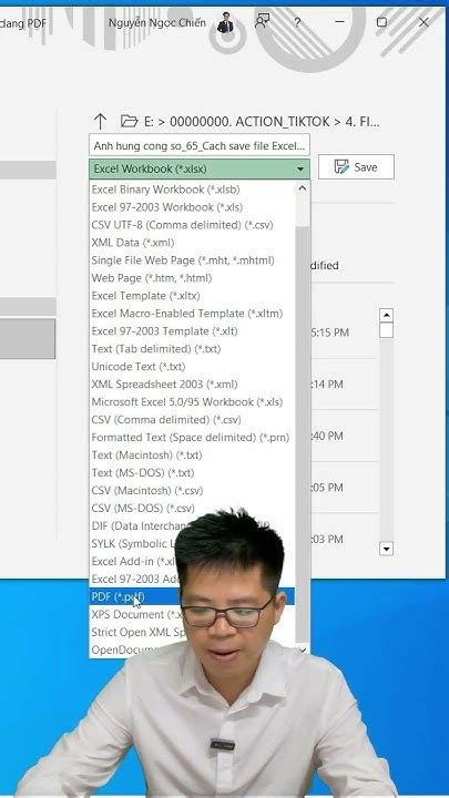 Cách Save File Excel Dưới Dạng File Pdf Excel Exceltips Youtube