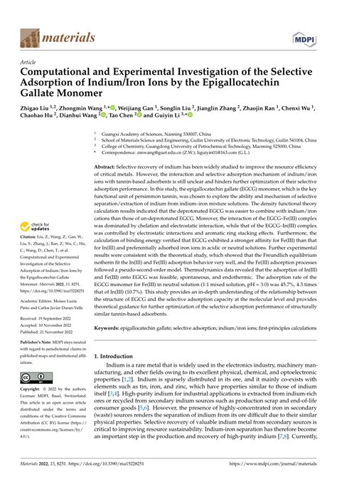 Pdf Computational And Experimental Investigation Of The Selective