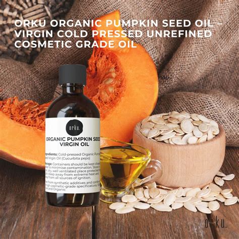 Orku 250ml Organic Pumpkin Seed Oil Virgin Cold Pressed Unrefined Co