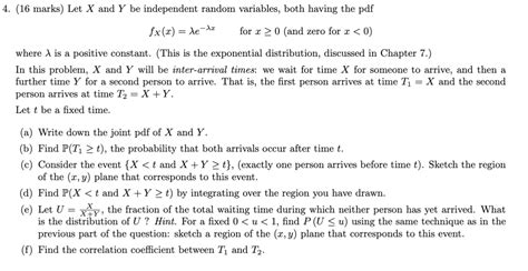 Solved fX x λeλx for x and zero for x