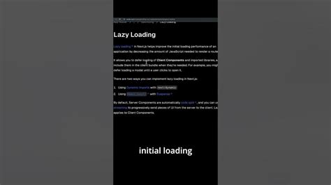 Did You Know This About Lazy Loading In Nextjs Nextjs Reactjs Youtube