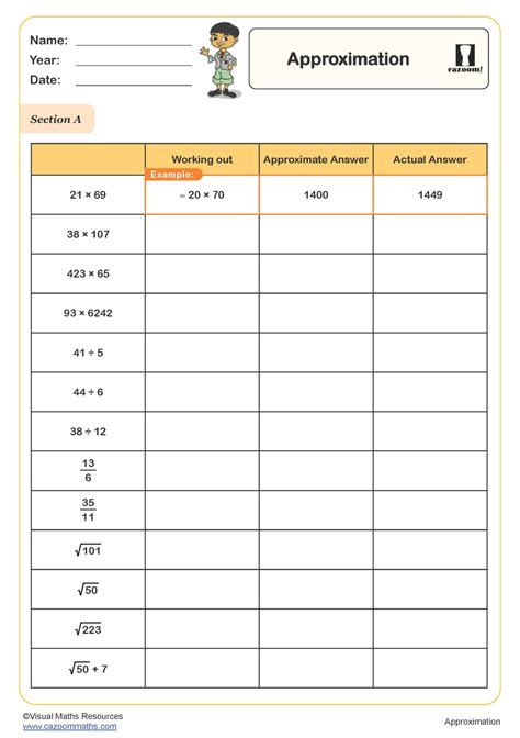 Approximation Worksheet Fun And Engaging Year 6 Pdf Worksheets