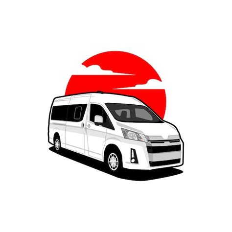 Toyota Van Front View Vector