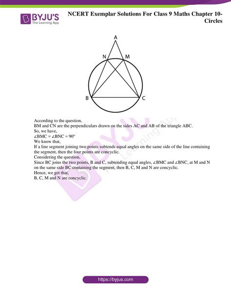 ncert exemplar class 9 mathematics chapter 10 circles