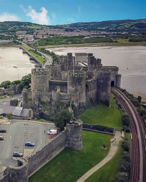Conwy Castle Aerial View