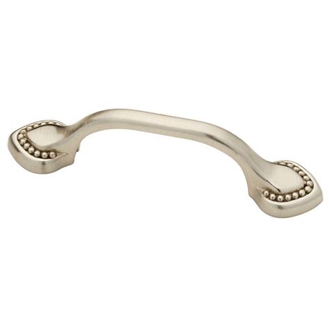 Liberty Double Beaded 3 In 76 Mm Classic Satin Nickel Cabinet Drawer Pull Pbf809c Sn C The