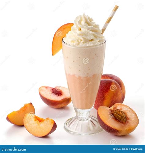 Peach Milkshake With Whipped Cream In Glass Copycat Chick Fil A Peach
