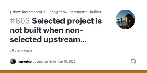 Selected Project Is Not Built When Non Selected Upstream Project Is