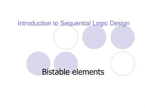 PPT Introduction To Sequential Logic Design PowerPoint Presentation Free Download ID