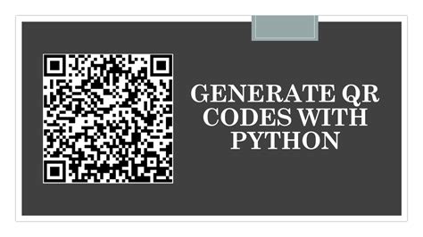 Qr Codes With Python Aman Kharwal
