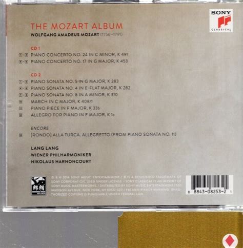 Yahooオークション B453 Lang Lang・the Mozart Albumアーノンクー
