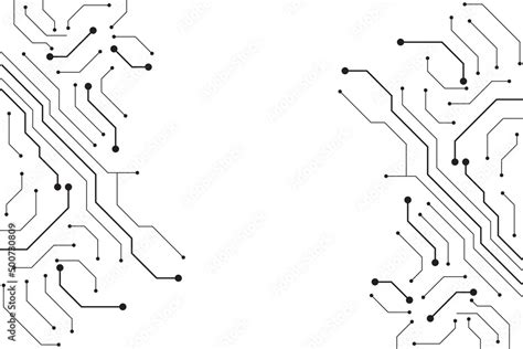 Abstract Futuristic Circuit Board Illustration Circuit Board With Various Technology Elements