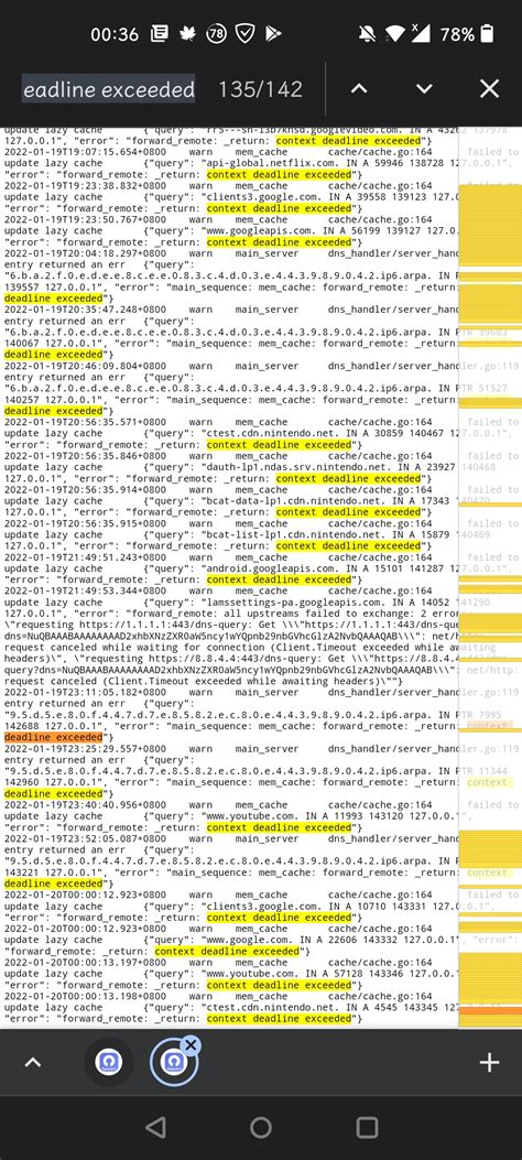大量日志提示 Error Context Deadline Exceeded · Irinesistiana Mosdns
